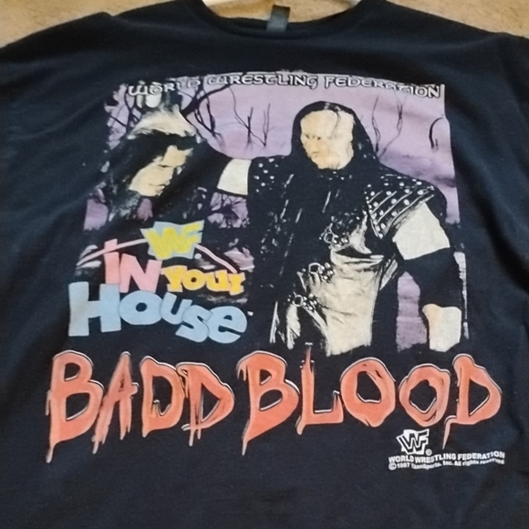 Gildan | Shirts | Vintage Wwe Wwf Badd Blood Undertaker Kane In Your ...